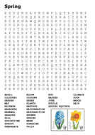 Spring Word Search | Teaching Resources