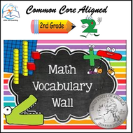 Math Word Wall 2nd Grade BUNDLE | Teaching Resources
