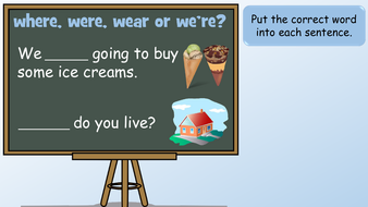 Homophones: Where, Were, We're and Wear | Teaching Resources