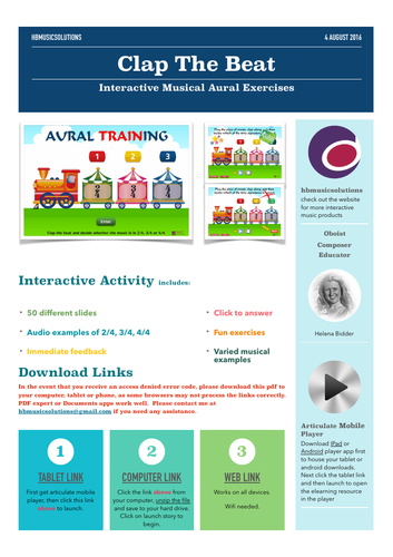 Clap The Beat Music Interactive Aural Game | Teaching Resources