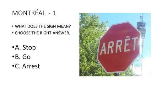 French beginners - What do these Montreal street signs mean? | Teaching ...