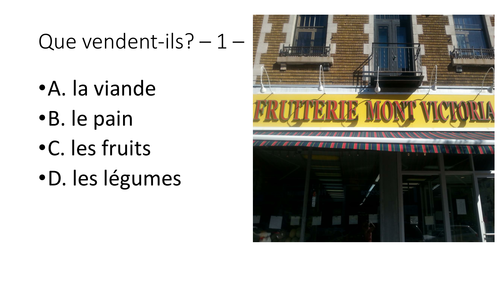 Que vendent-ils? What do these Montreal stores sell? French beginners ...