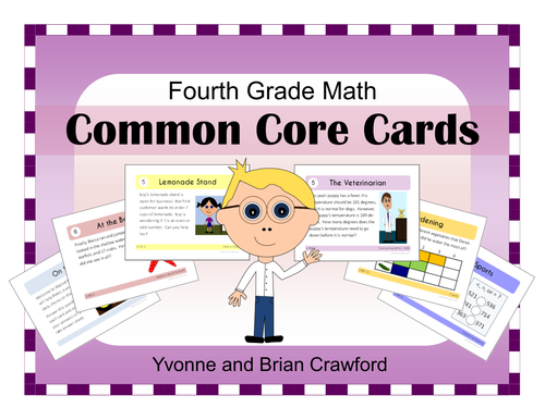Math Task Cards - Fourth Grade Math Common Core - All Math Standards ...