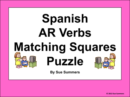 Spanish AR Verbs Bundle - Games, Quiz, Puzzles, Vocabulary, and ...