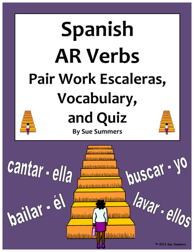 Spanish AR Verbs Bundle - Games, Quiz, Puzzles, Vocabulary, and ...