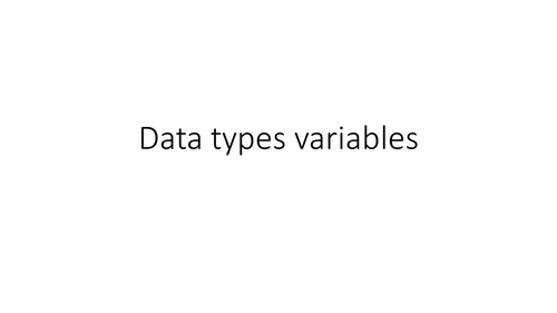 Variables Gcse Computer Science Ocr 9 1 Programming With Python Teaching Resources
