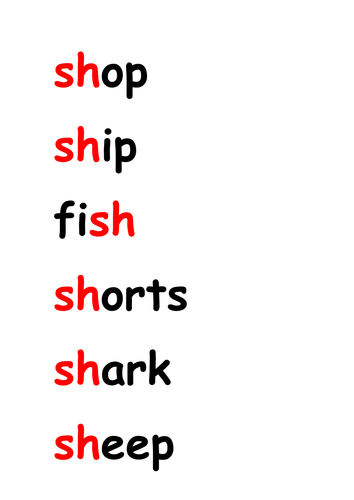 Digraph word and picture matching | Teaching Resources
