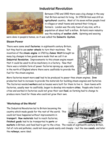 Why was Britain the first industrial nation? (3 - 4 lessons) | Teaching ...