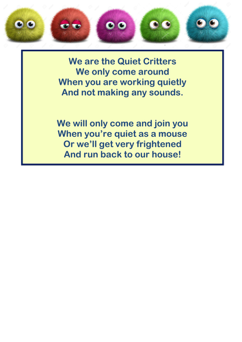 Quiet Critters poem | Teaching Resources