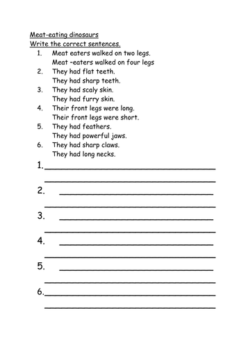 Meat-eating dinosaurs | Teaching Resources