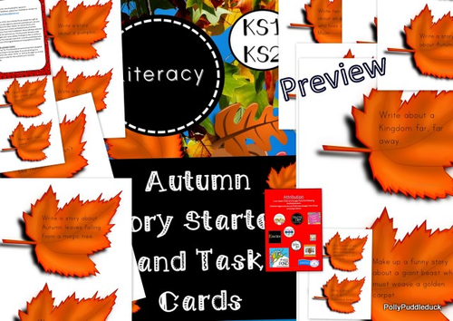 Autumn Story Starters and Task Cards for KS1/Lower KS2 | Teaching Resources