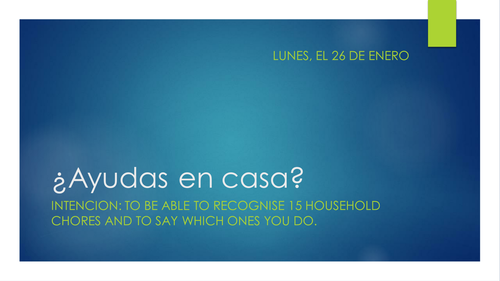 Las tareas domesticas / Household chores | Teaching Resources