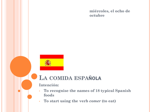 La comida espanola / Spanish food | Teaching Resources