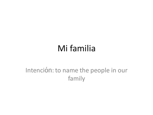 La familia / The family | Teaching Resources