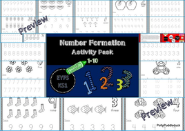 Number Formation 1-10 Activity Pack for EYFS/KS1 | Teaching Resources