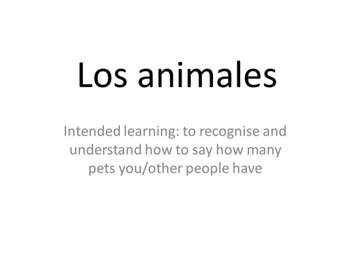 Los animales / Animals | Teaching Resources