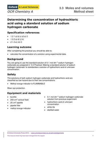 OCR A Level Chemistry A New Spec (from Sept 2015) - Titration and ...