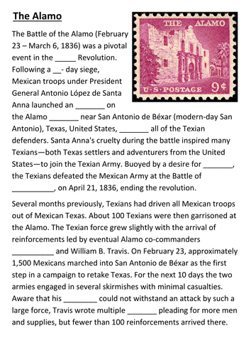 The Battle of the Alamo Bundle | Teaching Resources