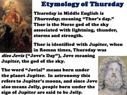 Mythology of the Days of the Week PowerPoint | Teaching Resources