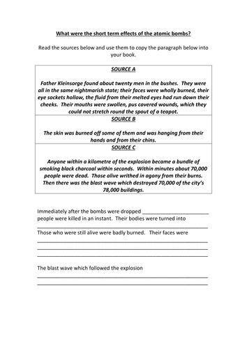 Assorted Resources for the Atomic Bombs dropped on Hiroshima and ...