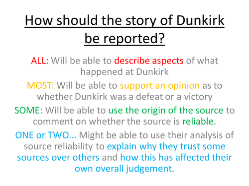Dunkirk: Victory or Defeat? Newspaper Task with supporting resources ...