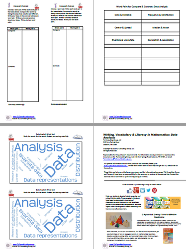 Writing, Vocabulary & Literacy in MS Mathematics: Data Analysis ...