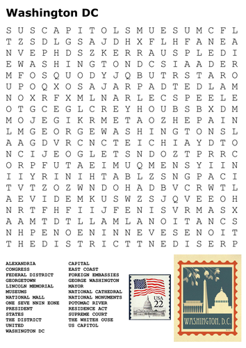 US Cities Word Search Pack | Teaching Resources