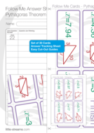 Pythagoras Theorem Follow-Me Cards - A game for working with right ...