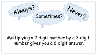 KS2 Always Sometimes Never Maths PowerPoints x60 | Teaching Resources