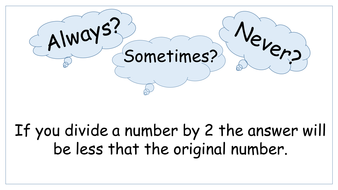KS2 Always Sometimes Never Maths PowerPoints x60 | Teaching Resources