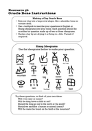Shang Dynasty - Oracle Bones Instructions | Teaching Resources
