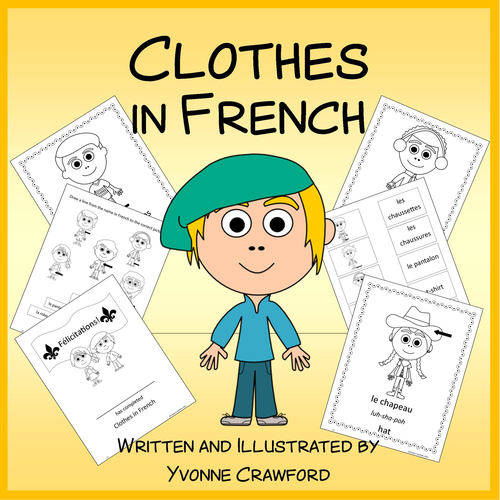 French Clothes Vocabulary Sheets, Printables, Matching & Bingo Games ...