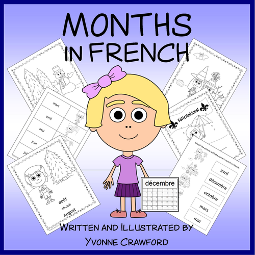 French Months Vocabulary Sheets, Printables, and Matching Game ...