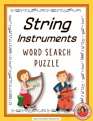 String Instruments Word Search Puzzle | Teaching Resources