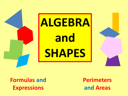 Algebra and Shapes. Perimeter and Area Formulas by Skillsheets ...