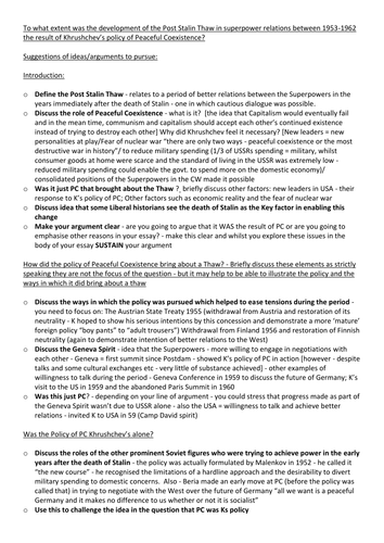 Cold War; Diplomacy & End of the Thaw | Teaching Resources