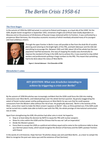 Cold War; Diplomacy & End of the Thaw | Teaching Resources