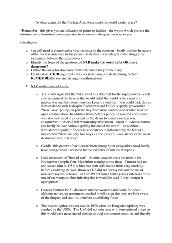Cold War; Impact of the Arms Race | Teaching Resources