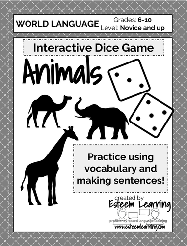 Animals Dice Game (any language!) | Teaching Resources