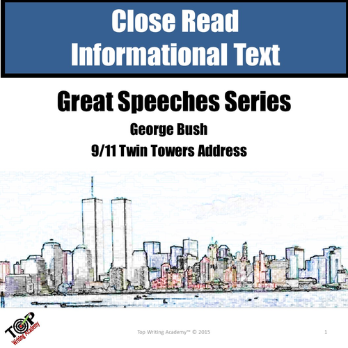 9/11 George Bush Speech Close Reading Unit | Teaching Resources