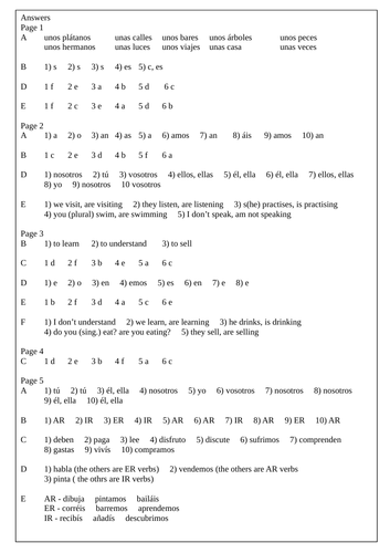 The Present Tense of Regular AR, ER and IR Verbs in Spanish | Teaching ...