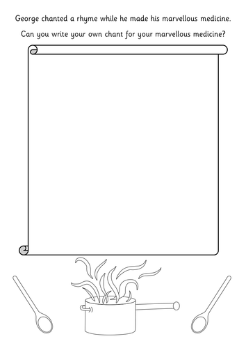 George's Marvellous Medicine novel study- worksheets, display materials ...