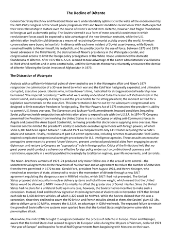 Cold War; Decline and End of Detente | Teaching Resources