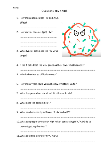 PSHCEE Citizenship Whole Lesson on HIV AIDS for KS4 | Teaching Resources