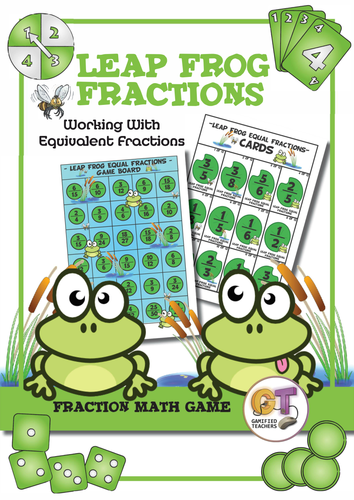 Math Game - Leap Frog Equal Fractions | Teaching Resources