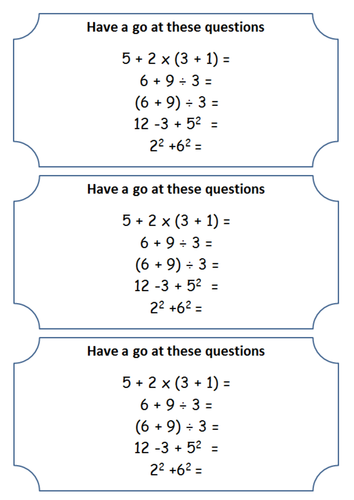 BIDMAS | Teaching Resources