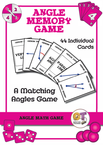 Math Angle Memory Game - match angles with their name | Teaching Resources
