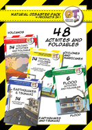 Natural Disaster Activities and Foldables - 4 Products in 1 - 48 ...