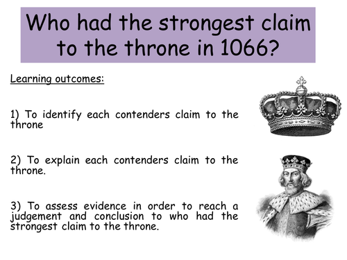 Who should be King 1066? | Teaching Resources
