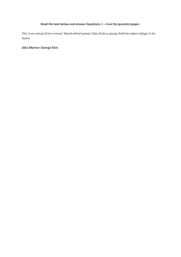 Edexcel GCSE English Language Paper 1: Fiction and Imaginative Writing ...